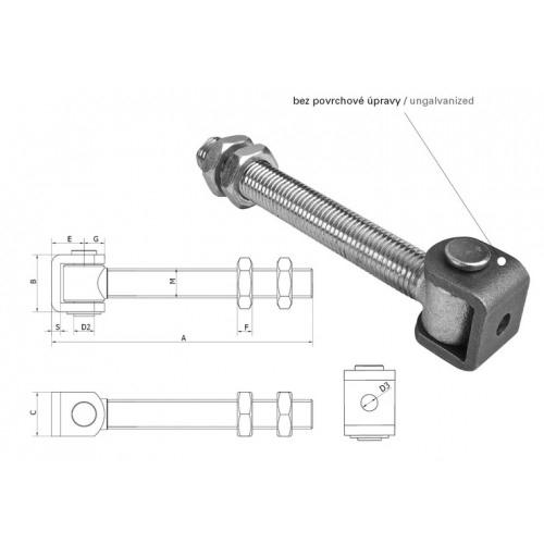 HL 20 - pant regulovatelný se závitovou tyčí | Epohony.cz